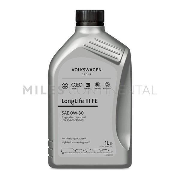 Volkswagen Genuine LongLife III FE Engine Oil 1L – Miles Continental Store
